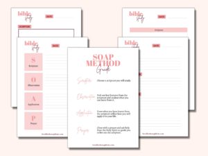 SOAP Bible Study Guide Printable - For All Is Through Him