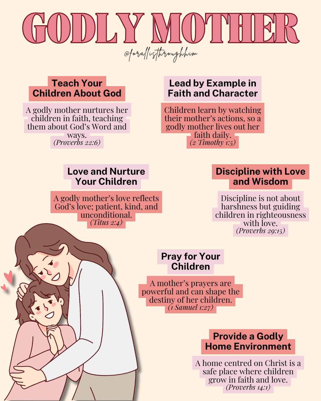 HOW TO BE A GODLY MOTHER - For All Is Through Him